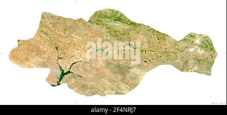 Shape of Siirt, province of Turkey, and its capital. Distance scale ...