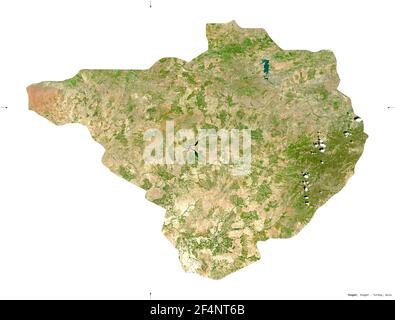 Shape of Yozgat, province of Turkey, and its capital. Distance scale ...