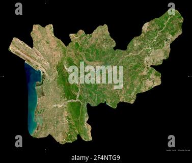 Lezhe, county of Albania. High resolution satellite map Stock Photo - Alamy