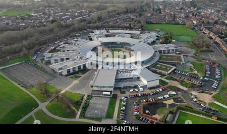 Aerial view of Hadley Learning Community school Telford Shropshire 2019 ...