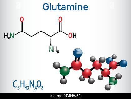 Glutamine chemical formula. Glutamine structural chemical formula ...