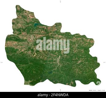 Shape of Gabrovo, province of Bulgaria, with its capital isolated on ...