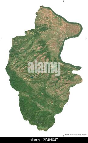 Vidin, province of Bulgaria. High resolution satellite map. Locations ...