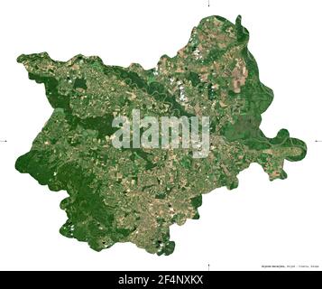 Osjecko-Baranjska, county of Croatia. High resolution satellite map ...