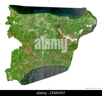 Ida-Viru, county of Estonia. High resolution satellite map. Locations ...