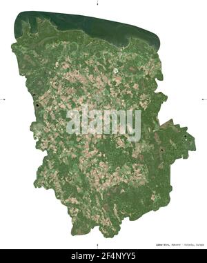 Laane-Viru, county of Estonia. High resolution satellite map. Locations ...