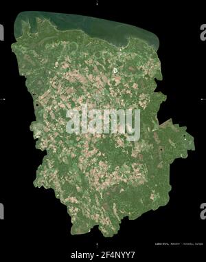 Laane-Viru, county of Estonia. High resolution satellite map. Locations ...