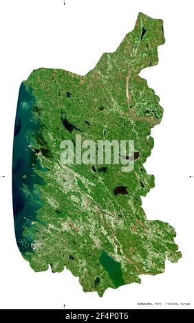 Satakunta, region of Finland. High resolution satellite map Stock Photo ...