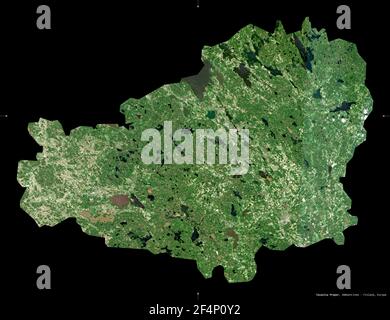 Tavastia Proper, region of Finland. High resolution satellite map ...