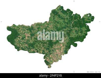 Nograd, county of Hungary. High resolution satellite map. Corner ...