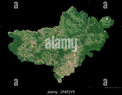 Nograd, county of Hungary. High resolution satellite map. Corner ...