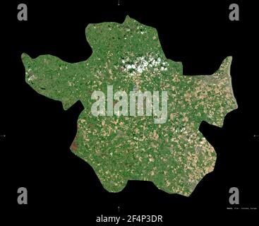 Meath, county of Ireland. High resolution satellite map. Locations and ...