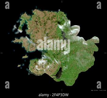 Mayo, county of Ireland. High resolution satellite map. Corner ...