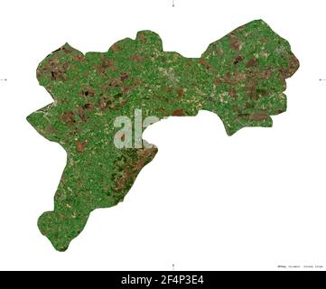 Offaly, county of Ireland. High resolution satellite map. Locations of ...