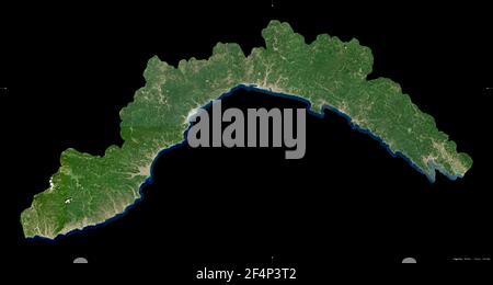 Liguria, region of Italy. High resolution satellite map Stock Photo - Alamy