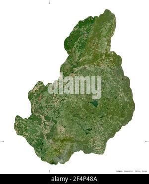 Latgale, province of Latvia. High resolution satellite map. Corner ...