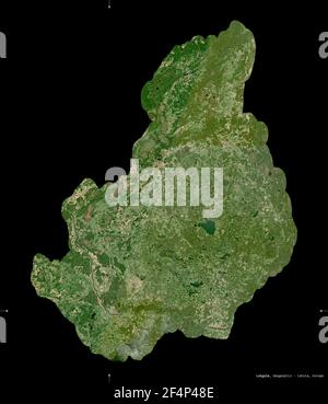 Latgale, province of Latvia. High resolution satellite map. Corner ...