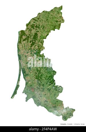 Klaipedos, county of Lithuania. High resolution satellite map ...