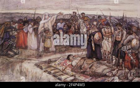 Vasily Surikov - princess olg meets body prince igor 1915 Stock Photo ...