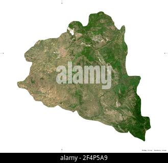 Prilep, municipality of Macedonia. High resolution satellite map ...