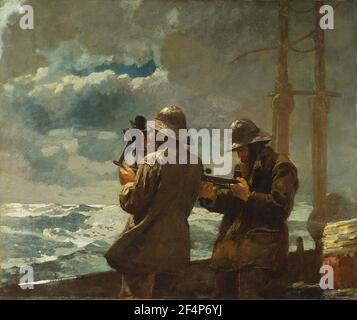 Winslow Homer, Eight Bells, painting, 1886 Stock Photo - Alamy