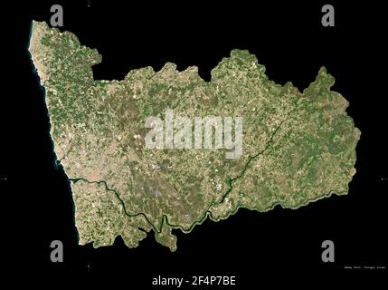 Porto, district of Portugal. High resolution satellite map. Locations ...