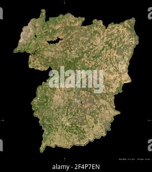 Vila Real, district of Portugal. High resolution satellite map ...