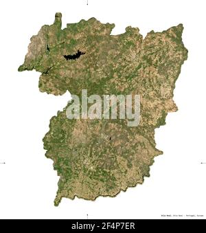 Vila Real, district of Portugal. High resolution satellite map ...