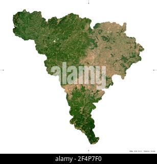 Alba, county of Romania. High resolution satellite map. Locations and ...