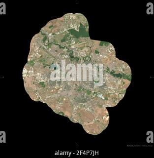 Bucharest, municipality of Romania. High resolution satellite map Stock ...