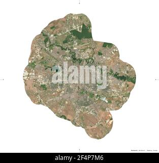 Bucharest, municipality of Romania. High resolution satellite map Stock ...
