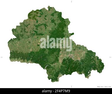 Brasov, county of Romania. High resolution satellite map. Locations and ...