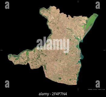 Constanta, county of Romania. High resolution satellite map. Locations ...