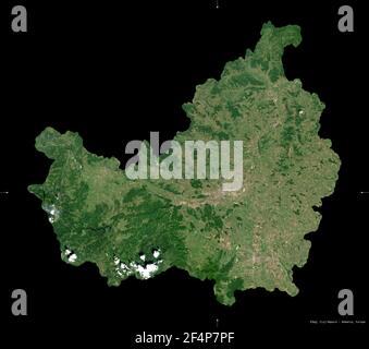 Cluj, county of Romania. High resolution satellite map. Corner ...