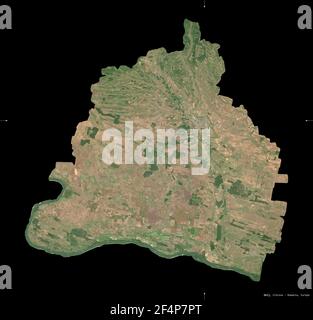 Dolj, county of Romania. High resolution satellite map. Locations and ...