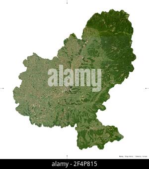 Mures, county of Romania. High resolution satellite map. Locations of ...