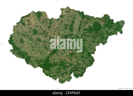 Salaj, county of Romania. High resolution satellite map. Locations and ...