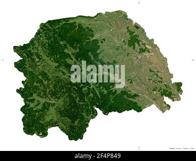 Suceava, county of Romania. High resolution satellite map. Locations ...
