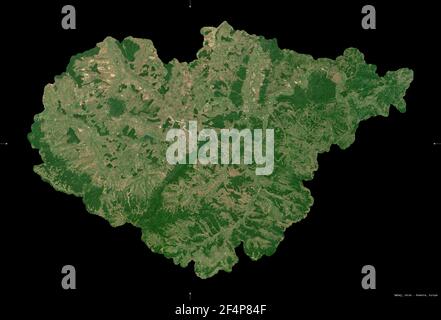 Salaj, county of Romania. High resolution satellite map. Locations and ...