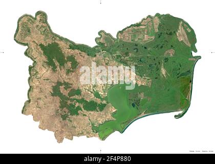 Tulcea, county of Romania. High resolution satellite map Stock Photo ...