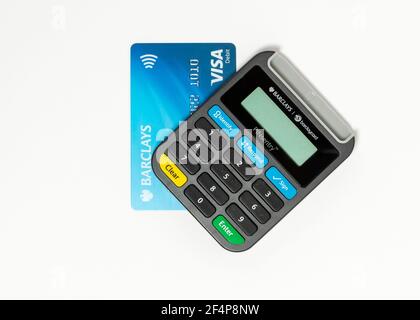Barclays Pinsentry card reader device with Visa Debit card and pin ...