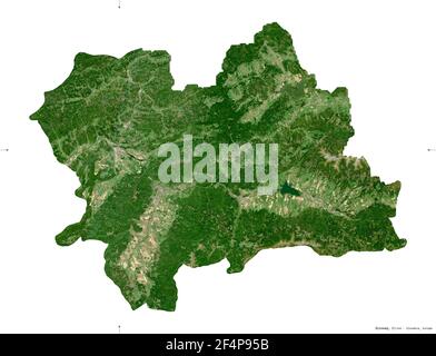 Zilinsky, region of Slovakia. High resolution satellite map Stock Photo ...
