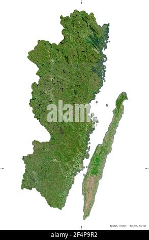 Kalmar, county of Sweden. High resolution satellite map Stock Photo - Alamy