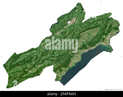 Neuchatel, canton of Switzerland. High resolution satellite map Stock ...