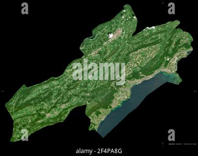 Neuchatel, canton of Switzerland. High resolution satellite map Stock ...