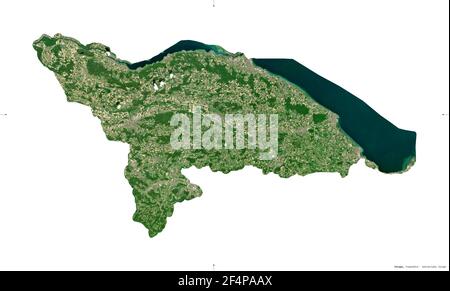 Thurgau, canton of Switzerland. High resolution satellite map ...