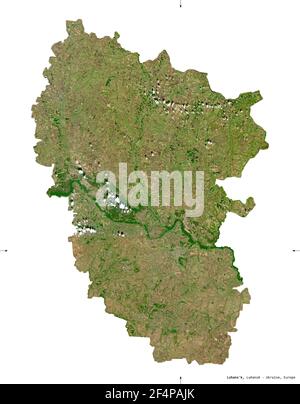 Luhans'k, region of Ukraine. High resolution satellite map. Locations ...