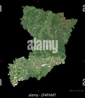 Rivne, region of Ukraine. High resolution satellite map. Locations and ...