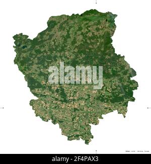 Volyn, region of Ukraine. High resolution satellite map. Locations and ...