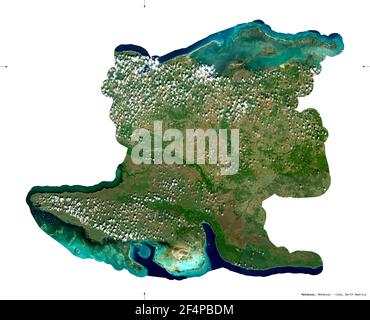 Matanzas, province of Cuba. High resolution satellite map. Locations of ...